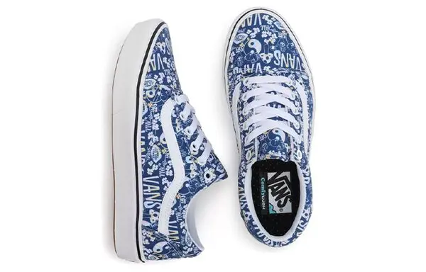 VANS Old Skool Comfycush Sneakers - Blue/white