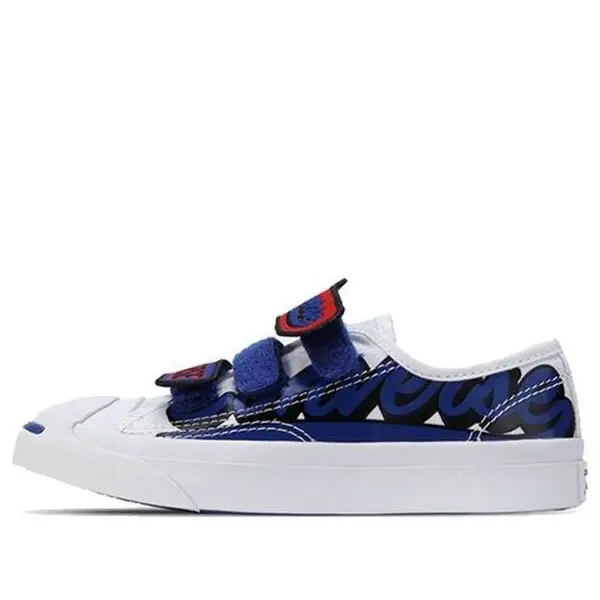 CONVERSE Jack Purcell Sneakers With Vel Cro Fastening - White/blue
