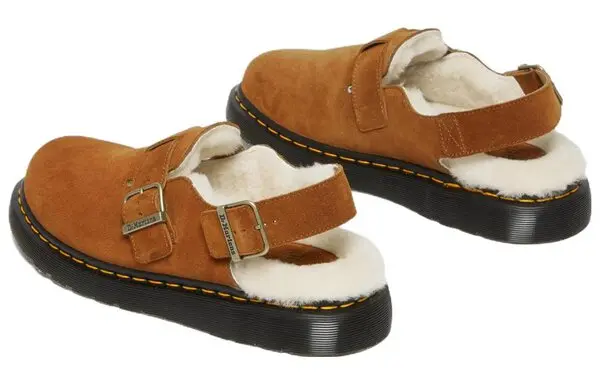 Dr. Martens Jorge Shearling Slingback Mule - Brown