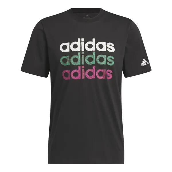 Adidas Multilinear Sportswear Graphic Short Sleeve T-shirt 'black - Black/multi-color