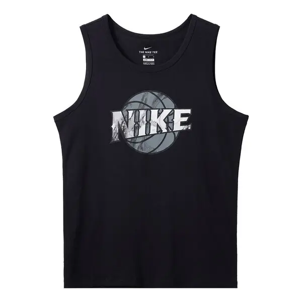 Nike Basketball Print Sleeveless Tank - Black