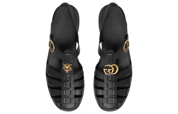 Gucci Rubber Buckled Sandal