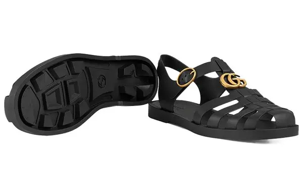 Gucci Rubber Buckled Sandal