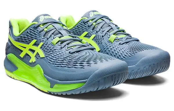 Asics Gel Resolution 9 Tennis Shoe - Blue/green