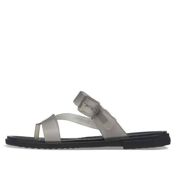 CROCS Translucent Sport Sandals With Buckle Detail - Black