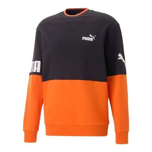 PUMA Power Colorblock Crew Long Tee 'orange