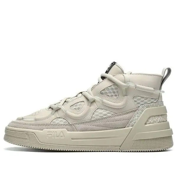 FILA High Top Retro Basketball Sneakers - Grey