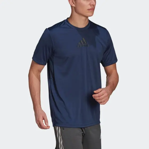 Adidas Logo Printing Training Sport Round Neck Short Sleeve T-shirt