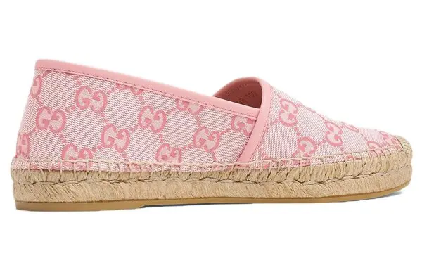 Gucci Gg Monogram Espadrilles - Pink/brown