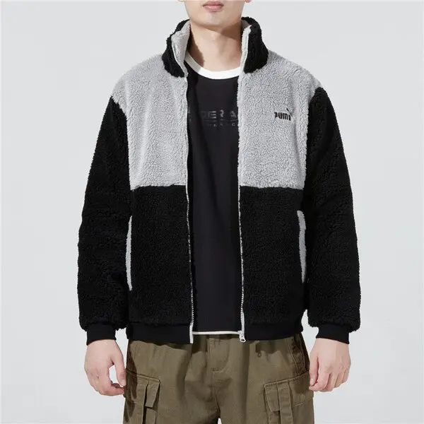 PUMA Sherpa Zip-up Jacket - Black