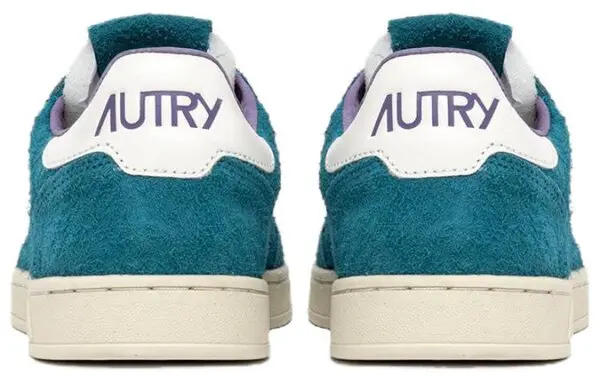 AUTRY Suede Low Top Sneakers - Teal/white/red