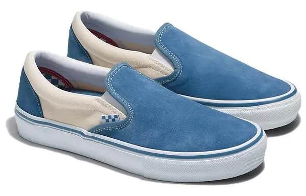 VANS Skate Slip-on Sneakers - Blue/white