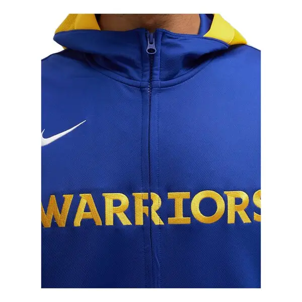 Nike X Nba Golden State Warriors Showtime Full-zip Hoodie - Navy