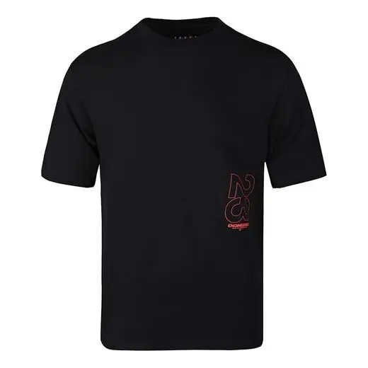 JORDAN 23 Enginereed Round Neck Short Sleeve - Black