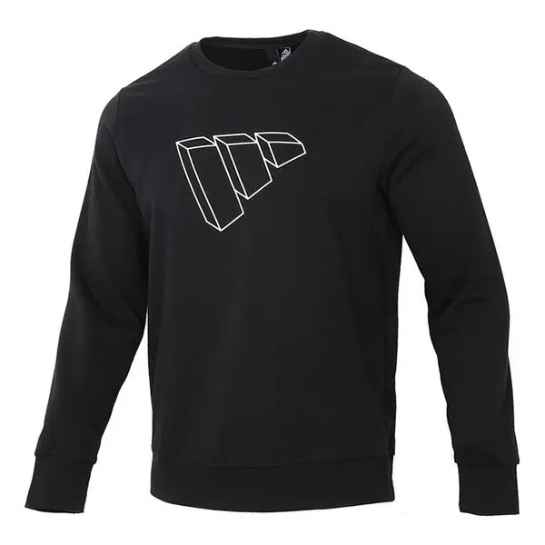 Adidas Fi Swt Ft Bos Logo Printing Sports Round Neck Pullover