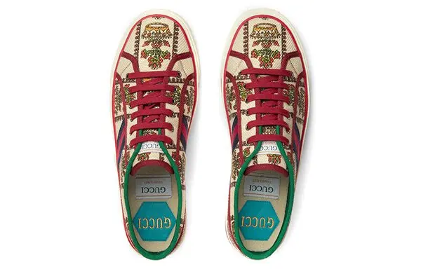 Gucci Tennis 1977 Shoes - White/red/green