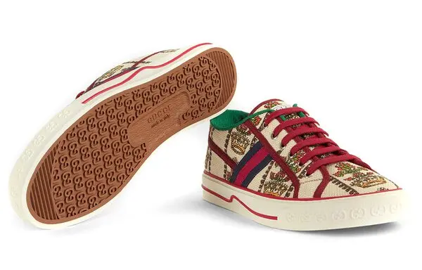 Gucci Tennis 1977 Shoes - White/red/green