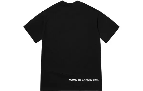 Supreme Fw18 X Comme Des Garcons Shirt Split Box Logo Tee Logo Tee - Black