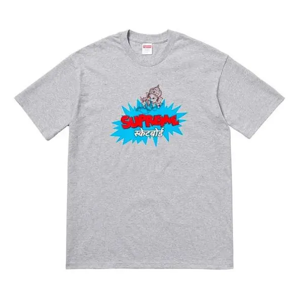 Supreme Ss18 Ganesha Tee Heather Thailand Short Sleeve Gray - Grey