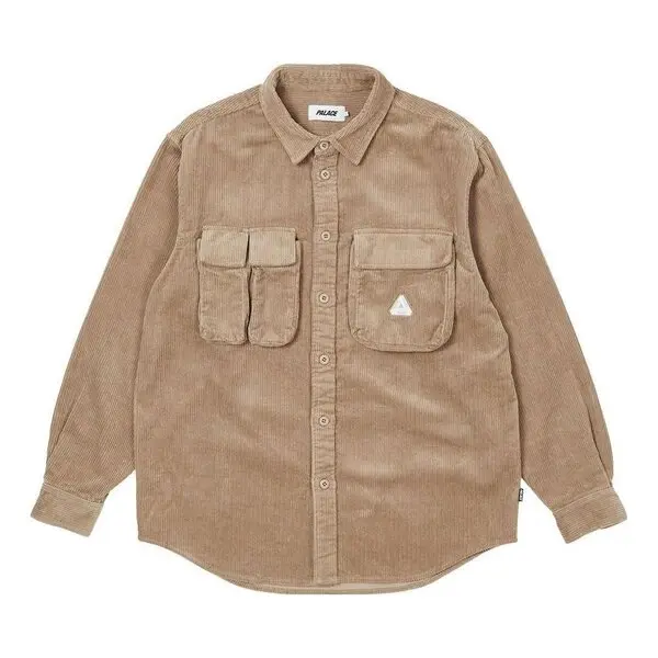 PALACE Fw22 Cargo Cord Shirt - Brown