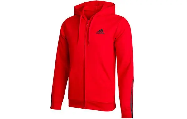 Adidas Logo Hooded Zipper Knit Jacket