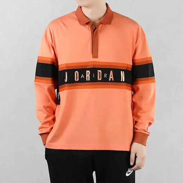 JORDAN Air Long Sleeve Collared Polo Shirt
