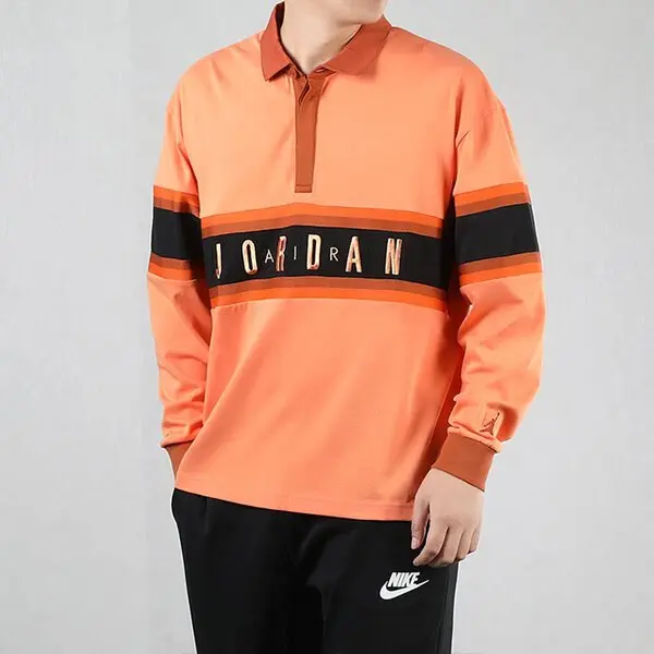 JORDAN Air Long Sleeve Collared Polo Shirt