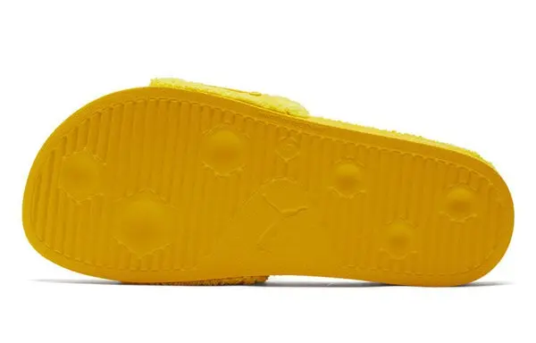 PUMA Leadcat Ylm Slide Plush Fur Slippers - Yellow