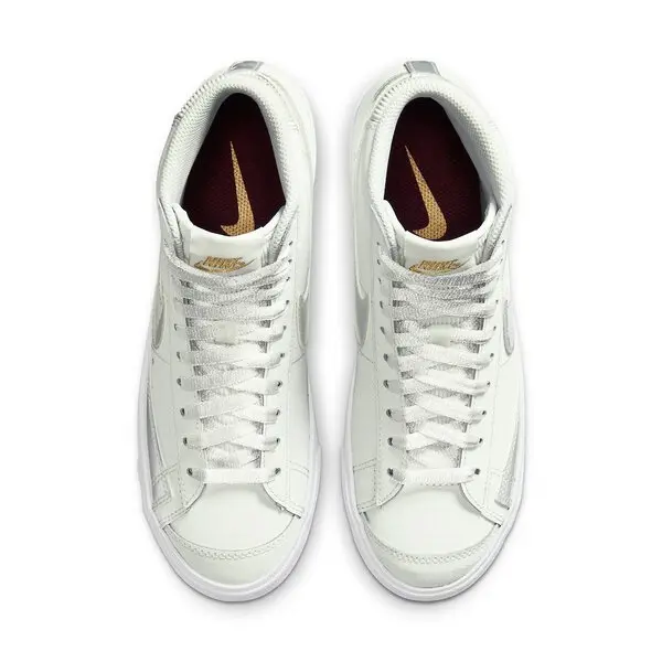 Nike Blazer Mid '77 High Top Sneakers - White/silver