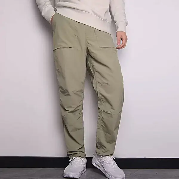 CONVERSE Solid Color Woven Straight-leg Casual Pants - Default Color