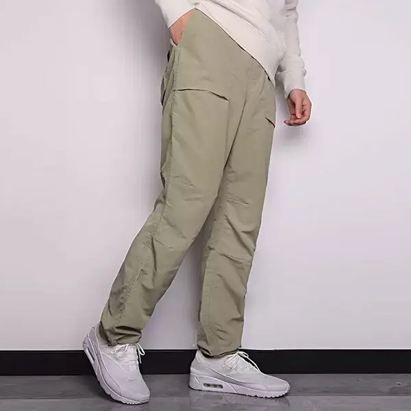 CONVERSE Solid Color Woven Straight-leg Casual Pants - Default Color