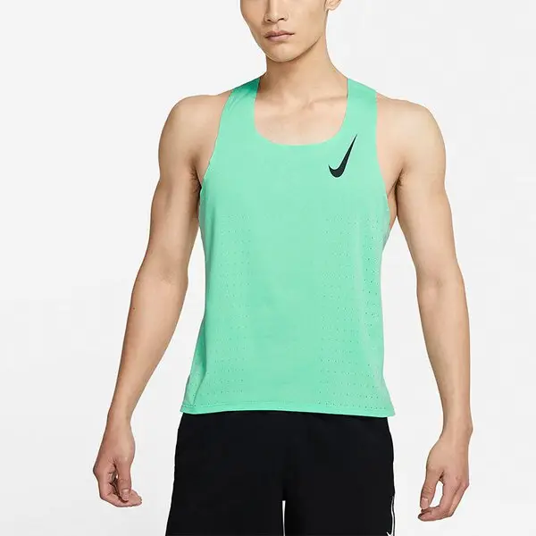 Nike Aeroswift Breathable Training Sports Running Vest - Green