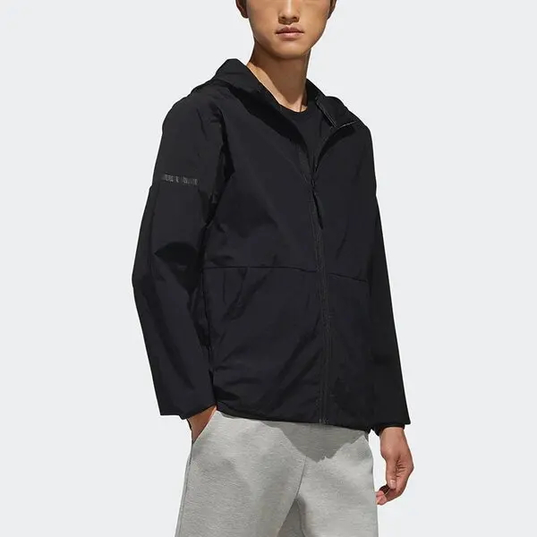 Adidas Lightweight Hooded Windbreaker Jacket