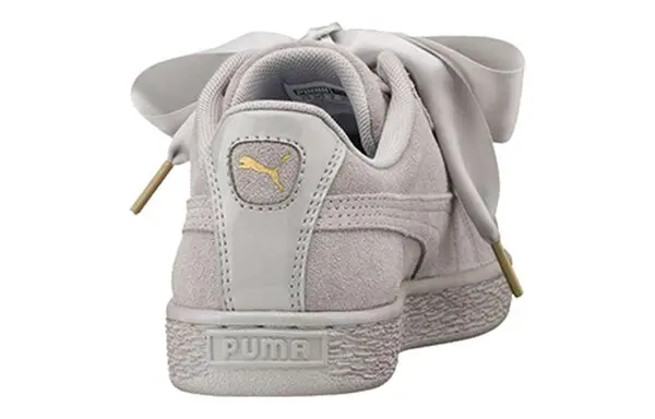 PUMA Suede Heart Satin Low Top Sneakers - Grey