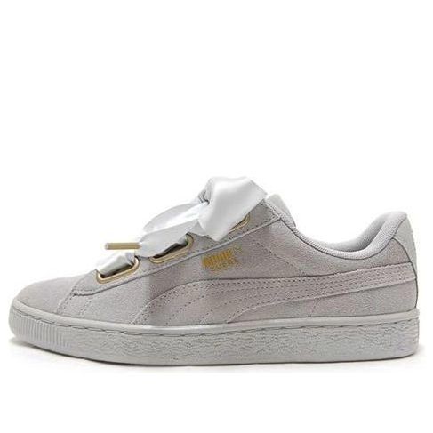 PUMA Suede Heart Satin Low Top Sneakers - Grey
