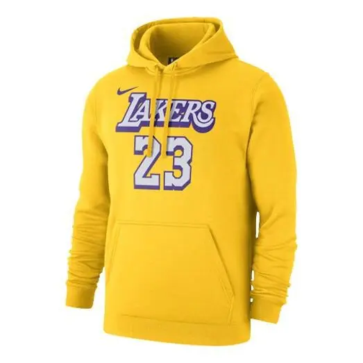 Nike Lakers Lebron James Pullover Hoodie - Yellow