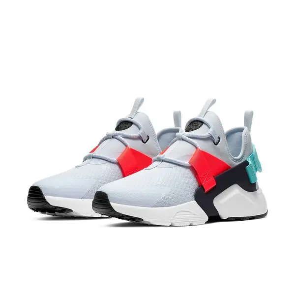 Nike Huarache City Low Sneakers - Gray/light Green/dark Red