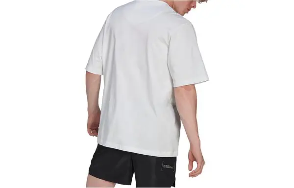 Adidas New Oversized Tee Logo Loose Pullover Round Neck Short Sleeve White T-shirt