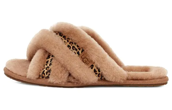 UGG Crossed Strap Slides - Chestnut