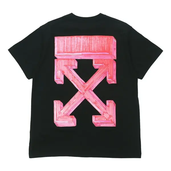 Off-White Marker Short-sleeve Over Tee /red - Black