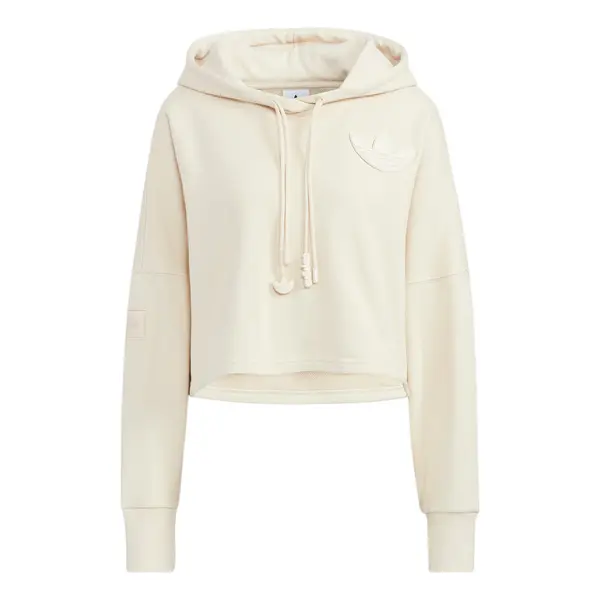 Adidas Originals Adicolor Cropped Hoodie - Beige
