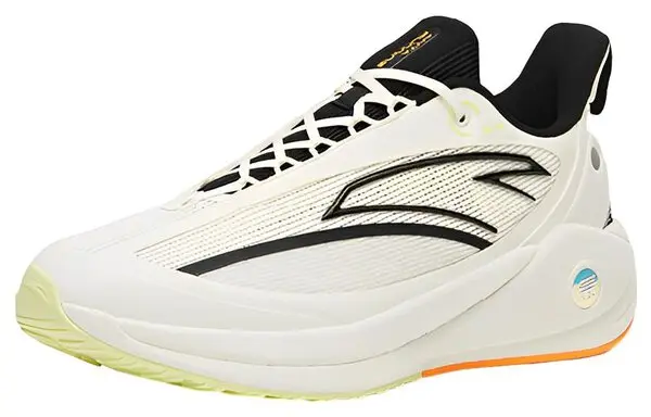 ANTA C37 3.0 Athletic Lace-up Sneakers - White/black/green