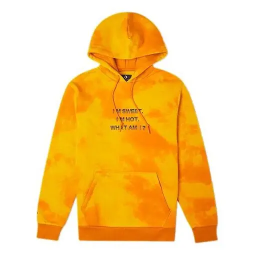 CONVERSE Tie-dye Gradient Casual Sports Pullover - Yellow