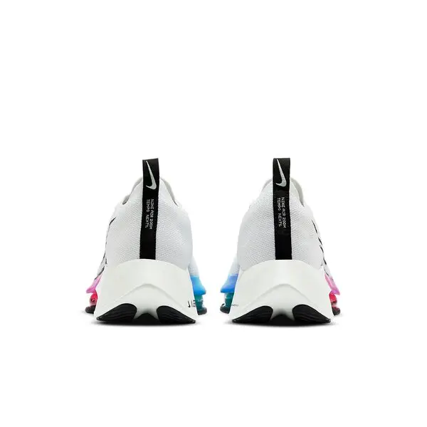 Nike Zoom Tempo Next% Flyknit Low Top Sneakers - White/black/hyper Violet