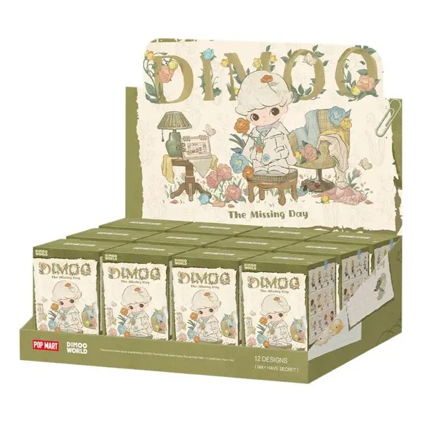 POP MART Dimoo The Missing Day Figures Sealed Case 12 Blind Boxes - Multi-color