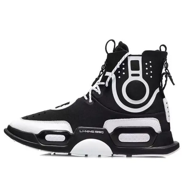 LI-NING High-top Athletic Sneakers - Black/white