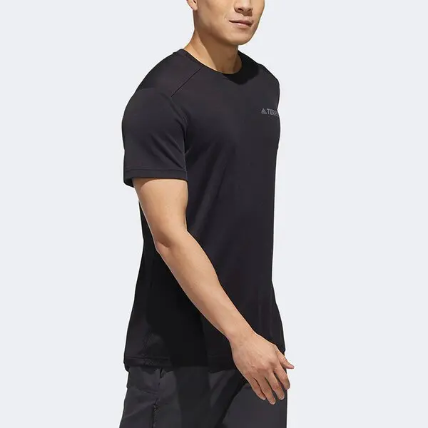 Adidas Xplr Act Ss T Casual Sports Round Neck Pullover Short Sleeve - Black