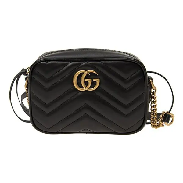 Gucci Gg Marmont Quilted Leather Messenger Bag - Black