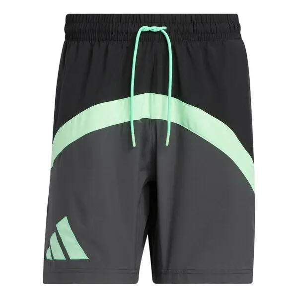 Adidas Galaxy Stripe Logo Straight Shorts - Black