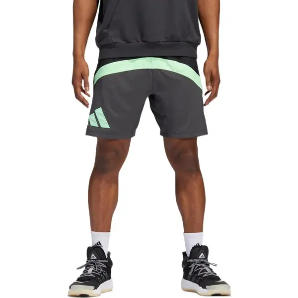 Adidas Galaxy Stripe Logo Straight Shorts - Black